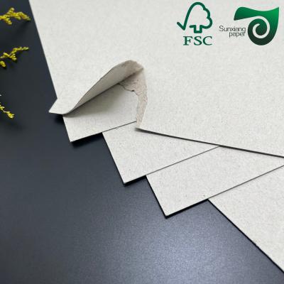 China FSC 350gsm 420gsm Grey Chipboard For Paper Tube 1100mm 3'' Core Good Rigidity for sale