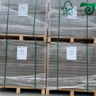 China FSC 1300gsm Laminated Grey Chipboard Hard High Folding Strength For Storage Box for sale
