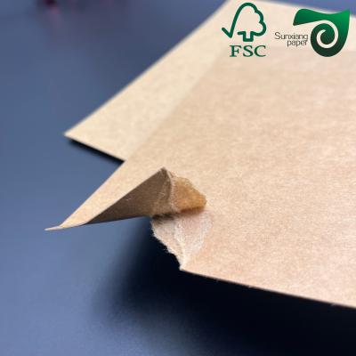 China FSC Uncoated Unbleached Recycled Kraft Liner Paper 300gsm Industrial Packaging Board for sale