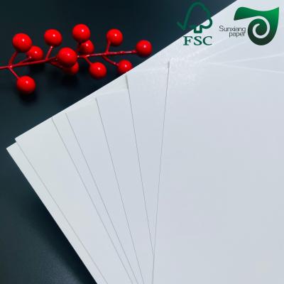 China FSC Certified C1S Gloss White Ivory Board 220g 270g  For Postcards Ivory Board Paper for sale