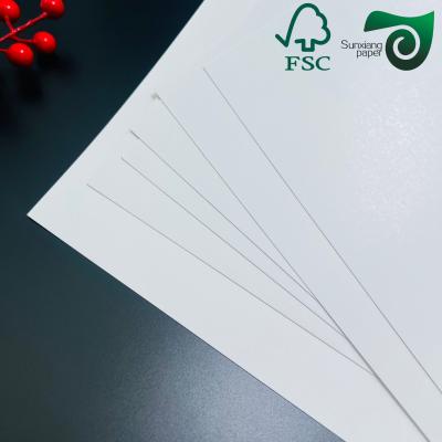 China FSC Certified 250gsm 300gsm Natural White FBB SBS Folding Box Board White Cardboard for sale