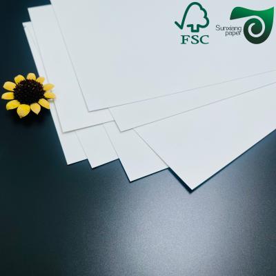 China FSC Smooth White Virgin Wood Pulp Cardboard Sheets  610mm   860mm For Invitation Cards for sale