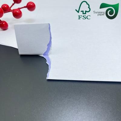 China 300gsm FSC C2S Double Glossy Art Paper Blue Black Core Premium Poker Card Paper for sale