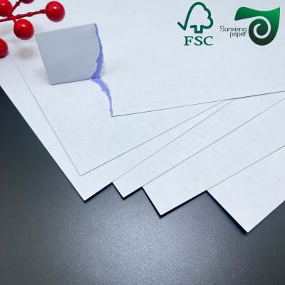 China FSC 280gsm 300gsm 310gsm Double Coated Paper  Blue Black Core For Anti Counterfeiting for sale