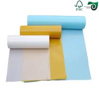 China FSC 50g White And Blue Oilproof Glassine Paper Self Adhesive Backing Paper for sale