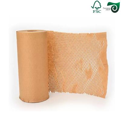 China FSC Certified 80gsm White Brown Honeycomb Wrap  Eco Protection For Fragile E Commerce Goods for sale