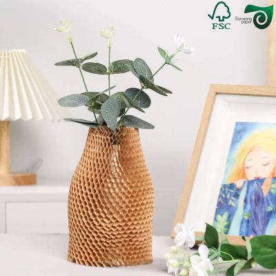 China FSC Certified 80gsm Red Brown Honeycomb Wrap  Eco Cushion For E Commerce Fragile Items for sale