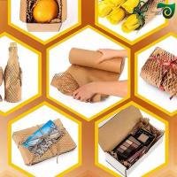 China FSC 100gsm White Brown Honeycomb Wrap Eco Friendly Cushioning for E Commerce Fragile Items for sale