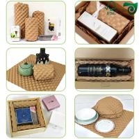 China 100GSM Brown Honeycomb Paper Wrap Eco Cushion Packaging For E Commerce Fragile Items for sale