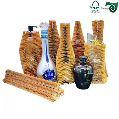 China FSC Certified 100gsm White Brown Honeycomb Wrap  Eco Protection For Fragile E Commerce Goods for sale