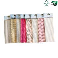 China 24gsm 28gsm Food Grade Straw Wrap Paper 24mm 25mm Width Custom Printed Virgin Pulp for sale