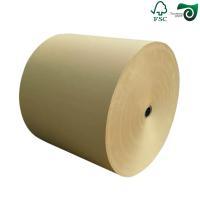 China FSC 50gsm 120gsm Brown High Strength Extensible Paper For Chemical Bags Roll Packing for sale