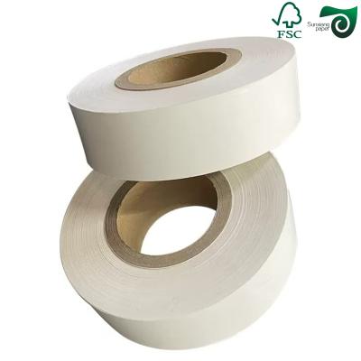 China 24gsm 28gsm Food Grade Straw Wrap Paper 24mm 25mm Width Custom Printed Virgin Pulp for sale