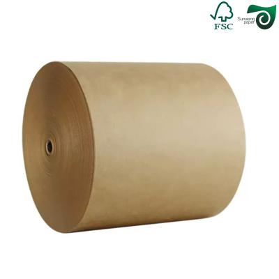 China FSC 80gsm 90gsm High Wet Strength Brown Kraft Paper Rolls For Cooling Pads for sale