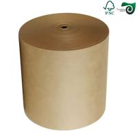 China FSC 60gsm No Paper Dust Brown Bobbin Fibre Core Kraft Paper For  Industrial Paper Tubes for sale