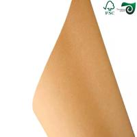 China FSC 160gsm Eco Friendly Unbleached Striped Kraft Paper Rolls For Flower Packing for sale