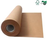 China Eco Friendly 200gsm Unbleached Striped Kraft Paper Rolls For Flower Packaging for sale