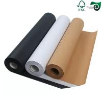 China FSC Certified Virgin White Kraft Paper Rolls  150gsm 190gsm Kraft Wrapping Paper for sale