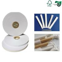 China FSC 60gsm Unbleached Brown MG Food Grade Kraft Paper In Rolls Straw Base Kraft Paper for sale