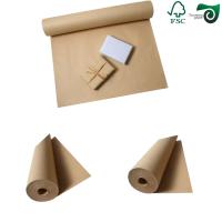 China FSC 160gsm Eco Friendly Unbleached Striped Kraft Paper Rolls For Flower Packing for sale