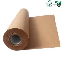 China FSC 70gsm 80gsm Brown Semi Extensible Sack Kraft Paper Roll 97cm Width For Cement Bag for sale