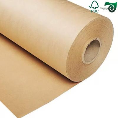 China FSC 300gsm 15gsm PE One Side Coated Oilproof Brown Kraft Paper For Packing for sale