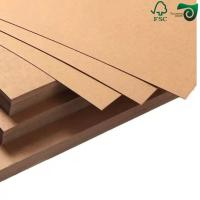 China FSC Certified 250gsm Virgin Brown Kraft Wrapping Paper Rolls  For Custom Wrapping Boxes for sale