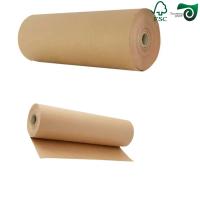China FSC Certified Virgin White Kraft Paper Rolls 150gsm 190gsm Wrapping Packaging Paper for sale