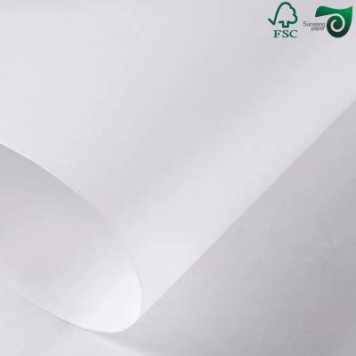 China 80GSM 90GSM Food Safe White Kraft Paper For Bag Making Ultra Strong Tearproof All Wood Pulp FSC for sale