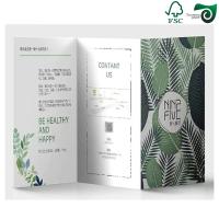 China White C2S Glossy Coated Paper 100% Virgin Wood Pulp For Advertising Brochure Printing for sale