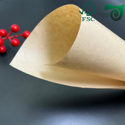 China FSC 30gsm 40gsm Double Sided Silicone Coated Brown Baking Parchment Jumbo Rolls for sale