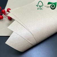 China 50gsm One Side Glossy Food Grade MG Brown Kraft Paper FSC Wrapping Paper for sale