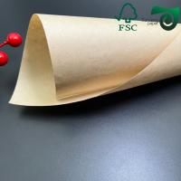 China FSC Certified 45gsm One Side Glossy MG Brown Kraft Paper Food Grade Wrapping Packaging for sale