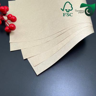 China FSC 50gsm 60gsm Uncoated Brown Kraft Paper Specialized For Food Bag Production for sale