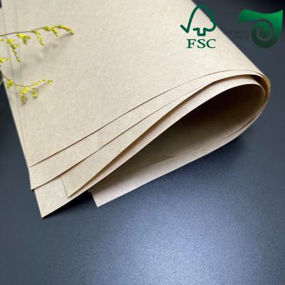 China FSC 30gsm Double Sided Silicone Brown Baking Parchment Jumbo Rolls Kraft Paper for sale