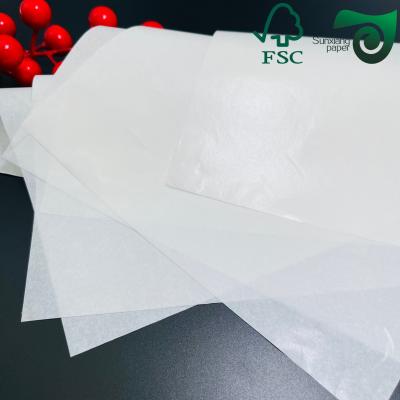 China FSC 50g Degradable Food Safe Grease Resistant Paper Fried Food Packaging for sale
