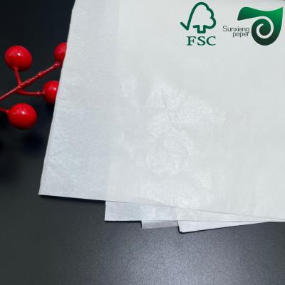 China FSC 45gsm White Greaseproof Waxed Wrapping Paper 80cm 110cm Food Grade for sale