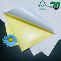 China FSC 80gsm Single Side Cast Coated Glossy White Adhesive Sticker Paper Supermarket Grade for sale