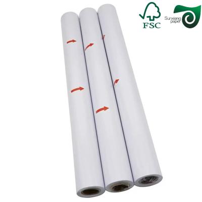 China FSC White Ink Absorbent CAD Drawing Paper  20LB Engineering Bond  914mm 50m for sale