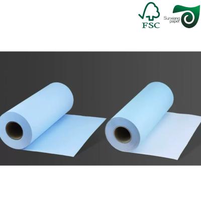 China FSC 80gsm Wood Pulp Copy Paper Single Side Blue Engineering Bond Paper 36” 24” for sale