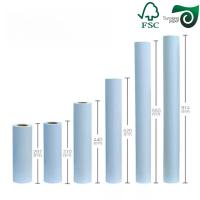 China FSC Certified White Blue Coated CAD Plotter Rolls 80gsm 914mm 50m 5 Rolls Carton for sale