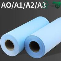 China CAD Plotter Compatible Single Sided Blue Paper Rolls 24