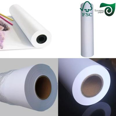 China FSC White Bond Paper CAD Inkjet Printing Rolls 20lb 80gsm 24