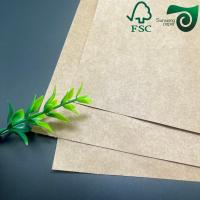 China FSC Certified Natural Kraft Paper 90gsm 100gsm For Grocery Bag Retail Packaging for sale