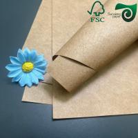 China FSC Certified Natural Kraft Paper 90gsm 100gsm For Grocery Bag Retail Packaging for sale