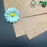 China FSC Certified Natural Kraft Paper 90gsm 100gsm For Grocery Bag Retail Packaging for sale