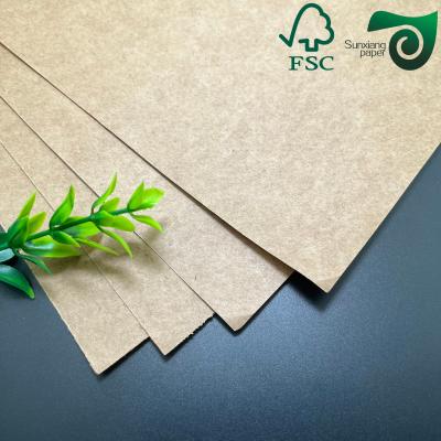 China 40g 50g  55g  One Side Glossy Food Grade MG Brown Kraft Paper FSC Wrapping Paper for sale