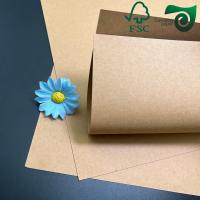 China FSC Certified High Density Brown Kraft Paper 250gsm 450gsm Food Grade Packaging Excellence for sale