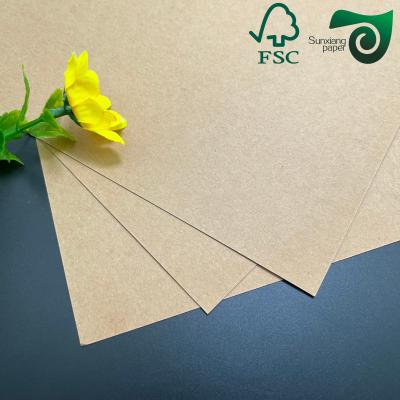 China FSC 300gsm 350gsm 400gsm High Density Kraft Paper Sheets Specialized For Food Packaging for sale