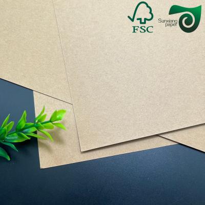 China FSC Certified Uncoated Unbleached Recycled Pulp Kraft Liner Paper  230gsm 250gsm 300gsm for sale